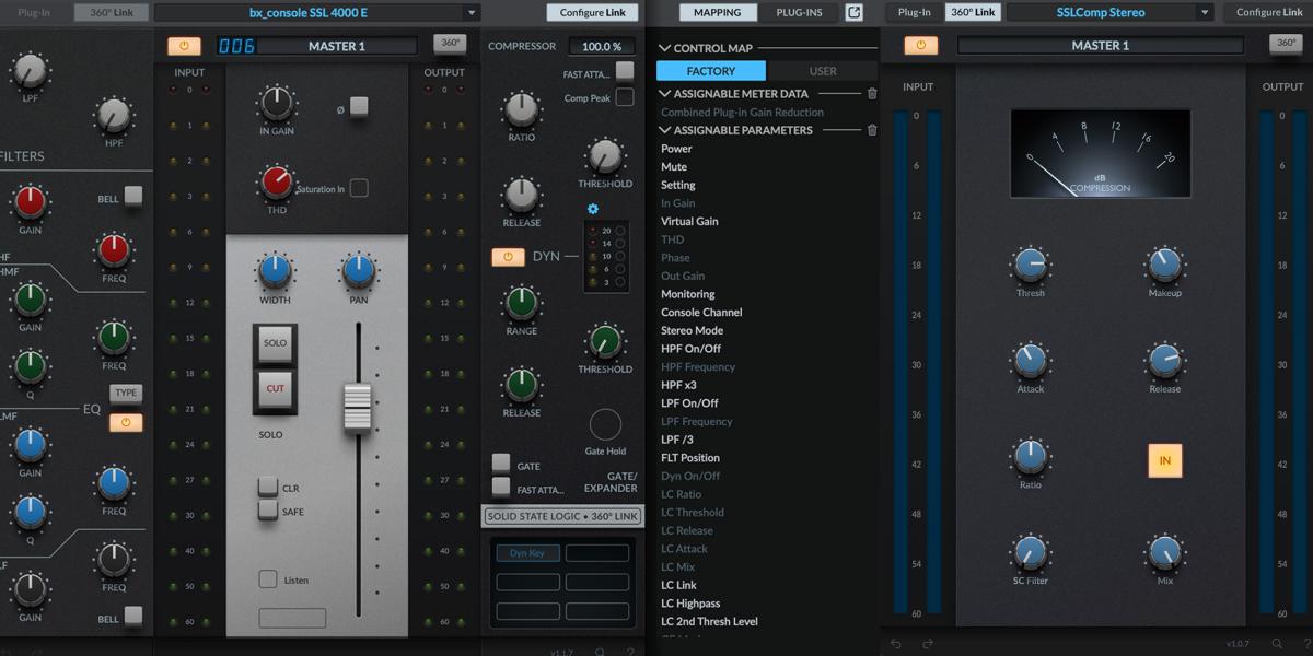 Solid State Logic Release New SSL 360° Link Bus Compressor Plug-in, Updated Link V1.1 Plug-in ...
